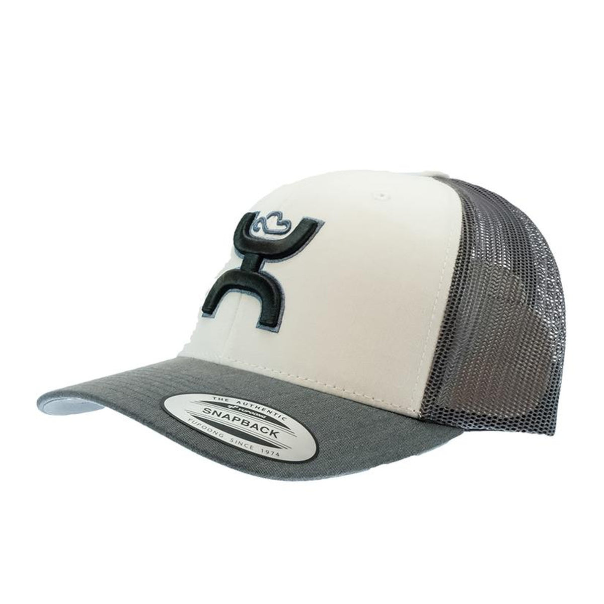 Hooey Sterling White/Grey 6 Panel Trucker